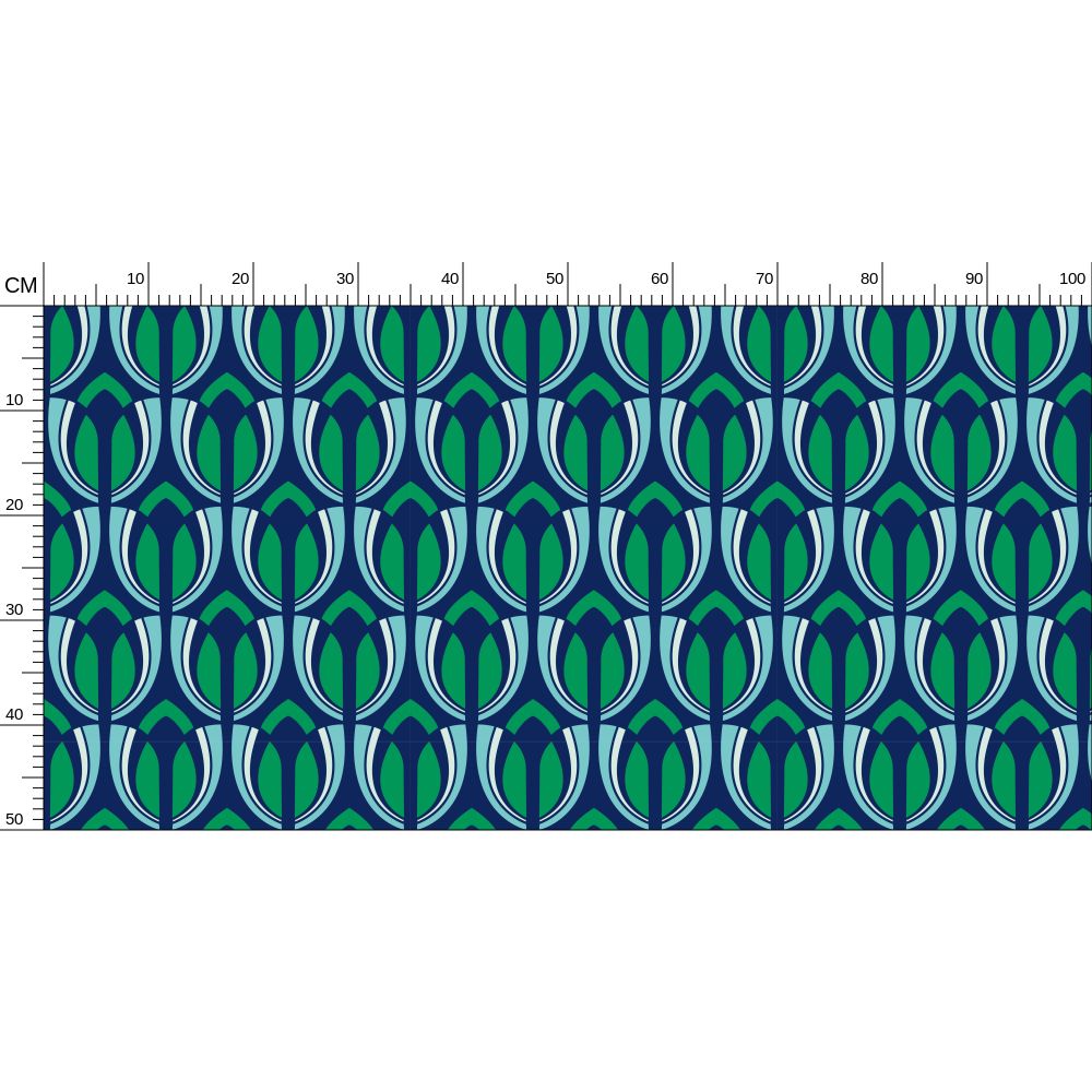 Tulpen Repeat Pattern Fabric (Teal) – STENCIL UP