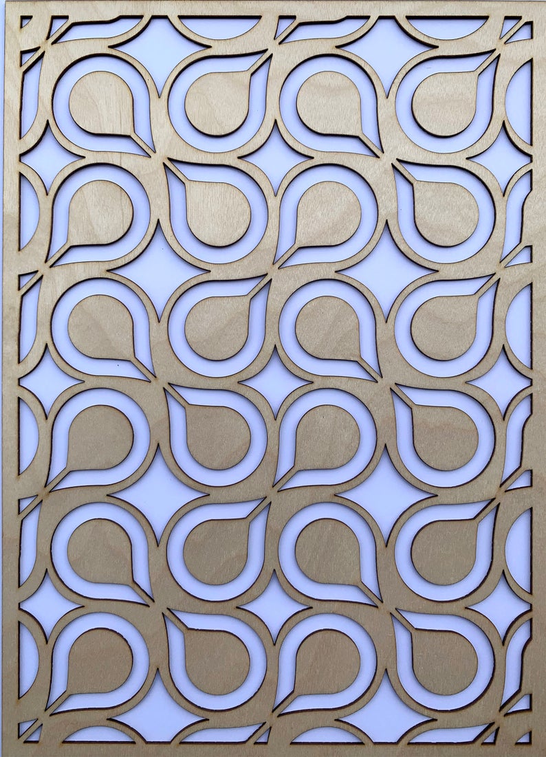 Retro Drops furniture panel | wooden panel in geometric design – STENCIL UP